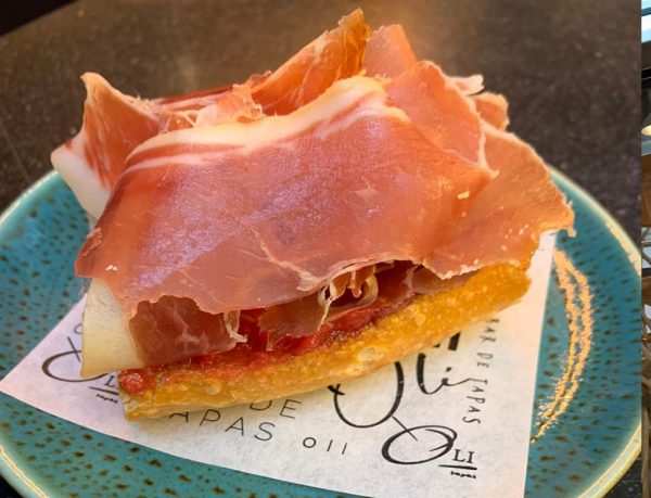 tapa de jamón serrano con pan tomaca | Gourmet de México